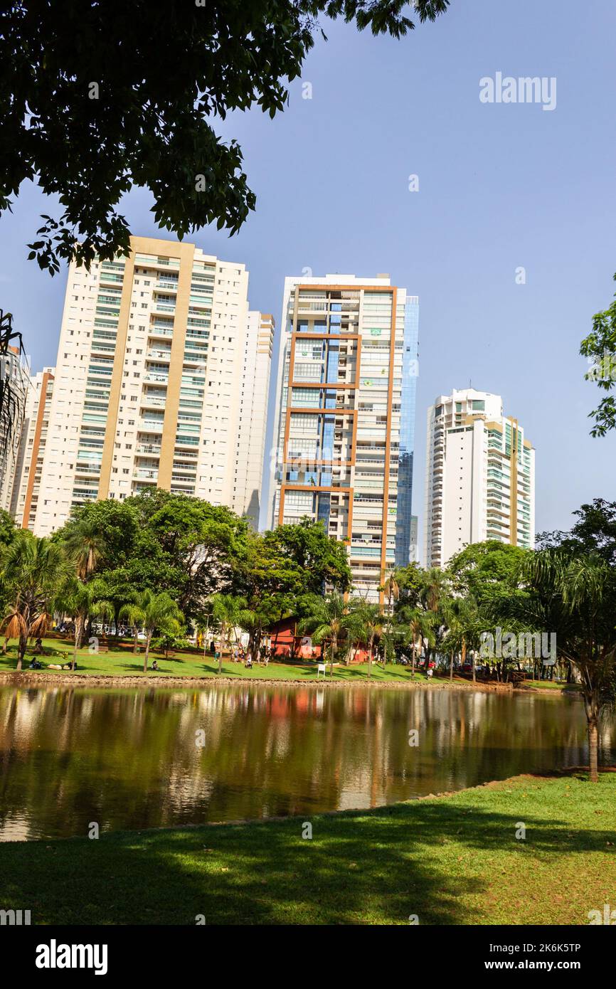 Goiânia, Goias, Brazil – October 09, 2022: An angle of Flamboyant Park ...