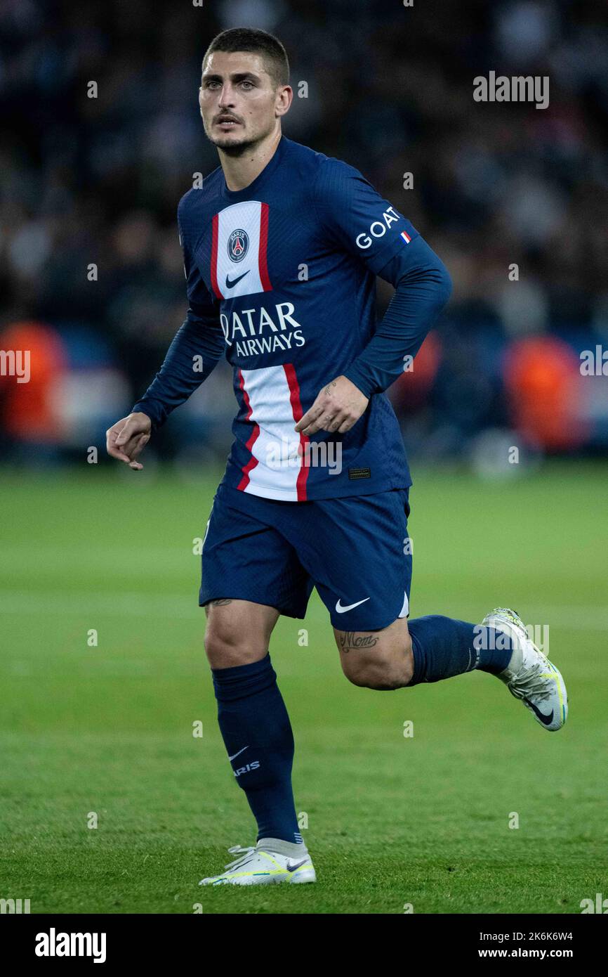 PARIS, FRANCE - OCTOBER 11: Marco Verratti of Paris Saint-Germain ...