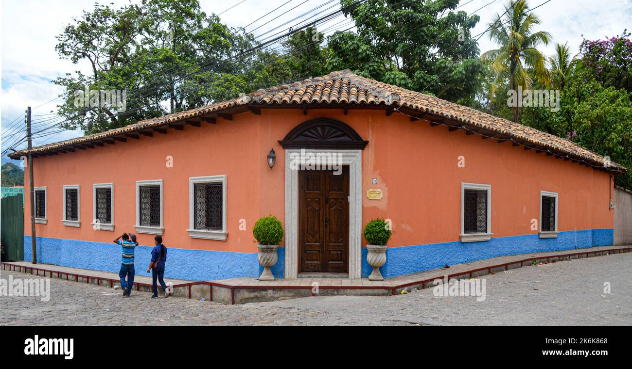 Colonial House in lempira, Honduras Stock Photo - Alamy