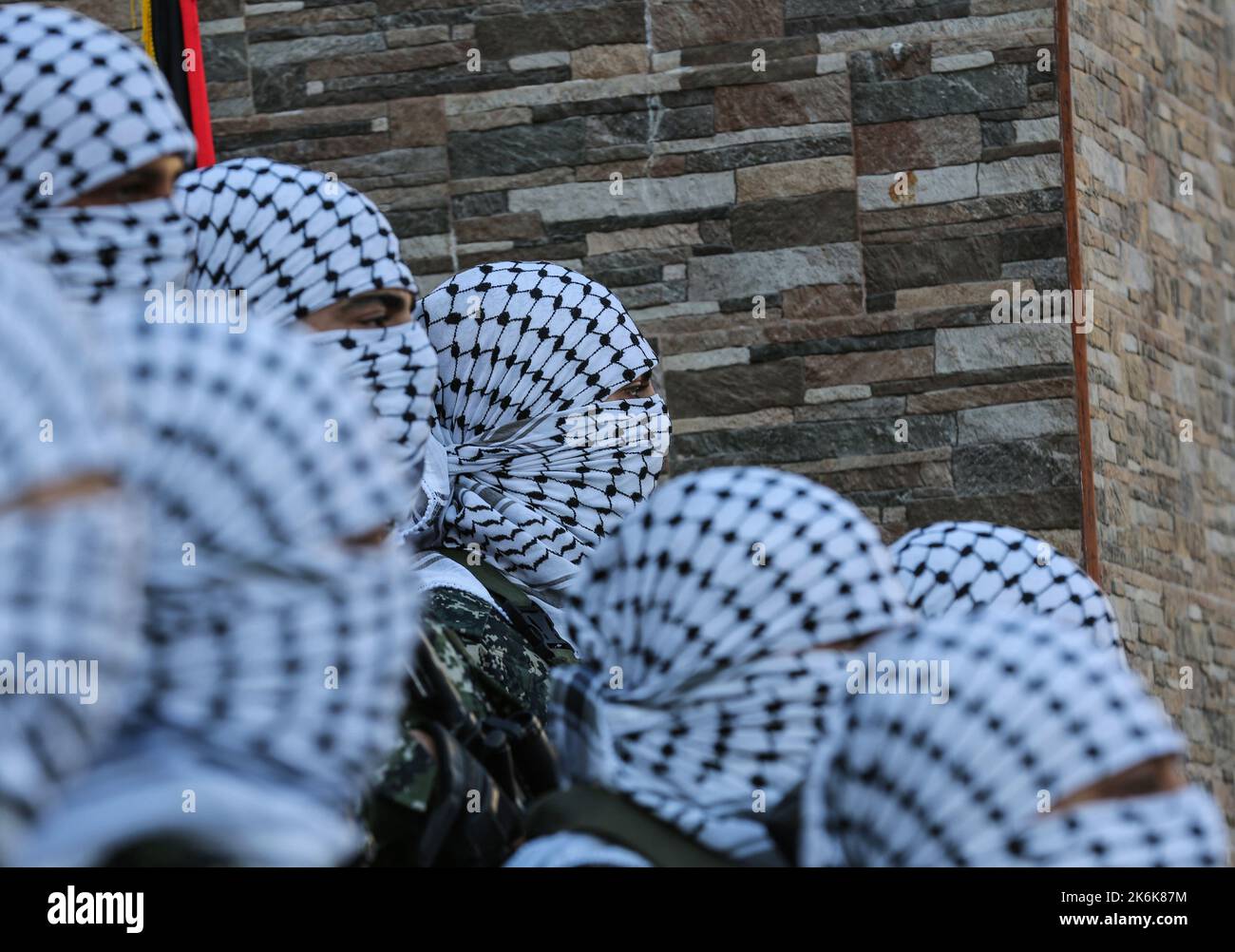 Gaza, Palestine. 14th Oct, 2022. Members of the Palestinian Military ...