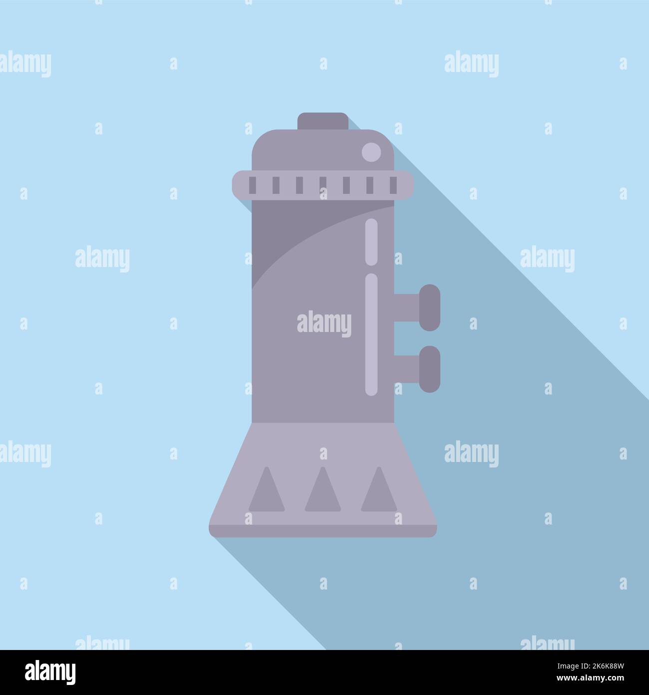 Maintenance pool pump icon flat vector. Water equipment. Outdoor swim ...