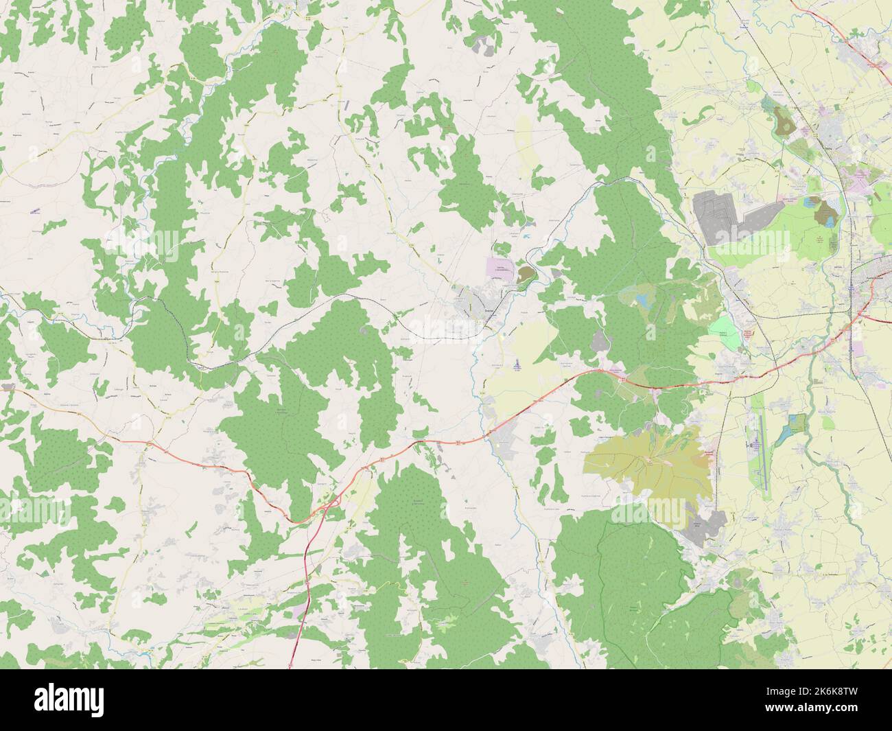 Drenas, municipality of Kosovo. Open Street Map Stock Photo - Alamy