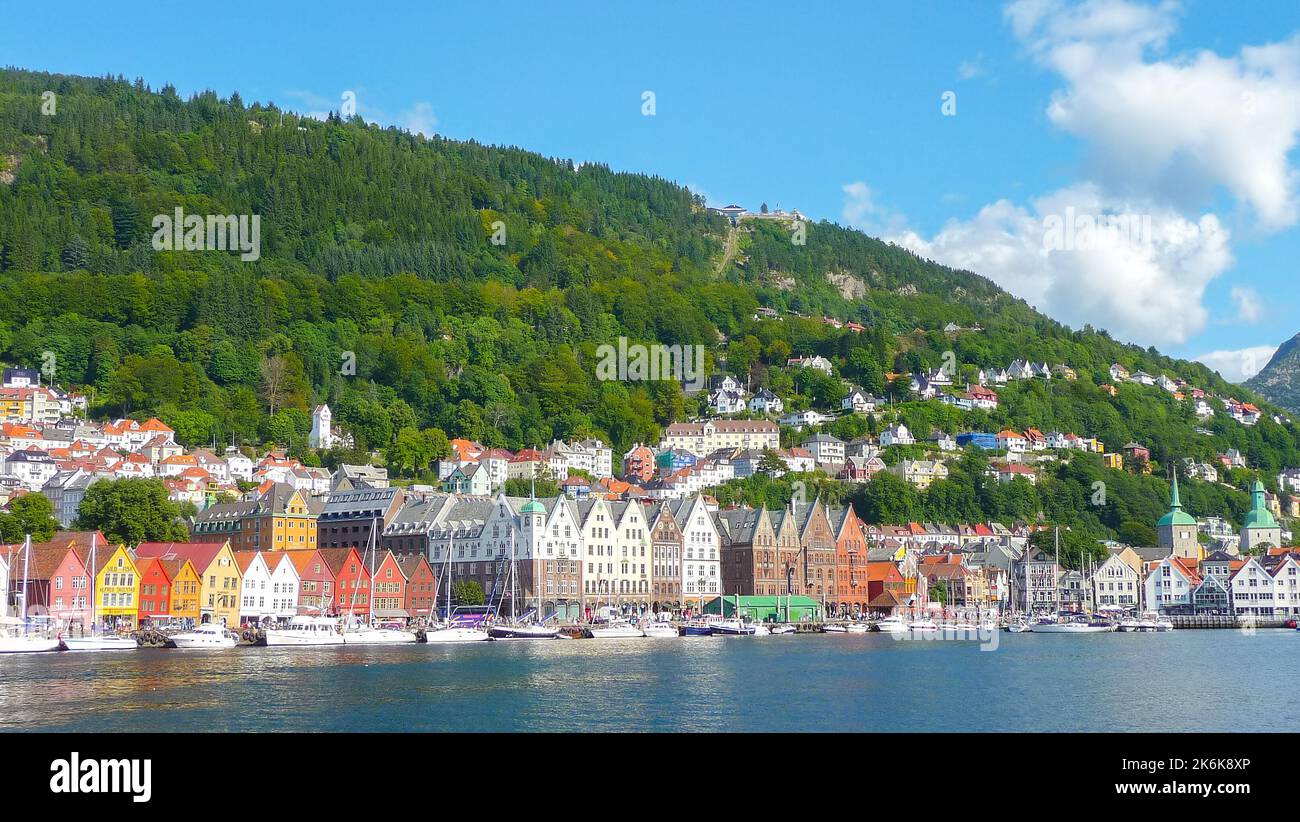 Bergen, Norway (17th August 2008) - The wonderful waterfront with the ...