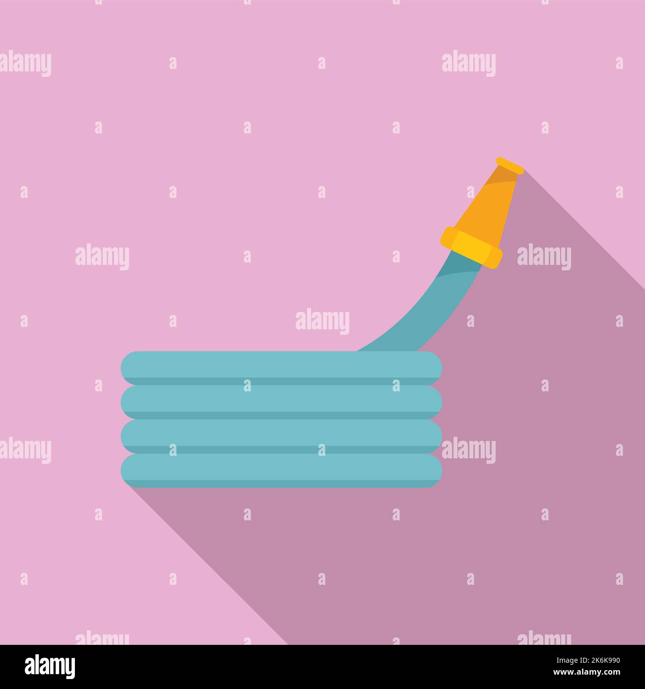 Water hose icon flat vector. Cleaning pool. Sea swim Stock Vector Image ...