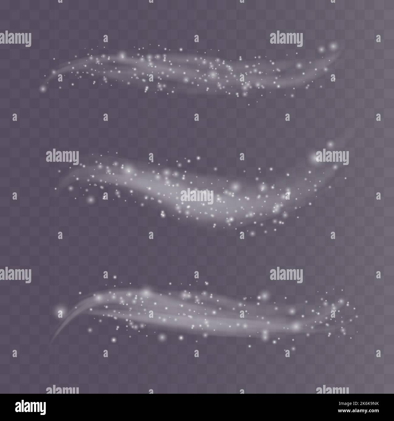 White png dust light. Bokeh light lights effect background. Christmas background of shining dust ...