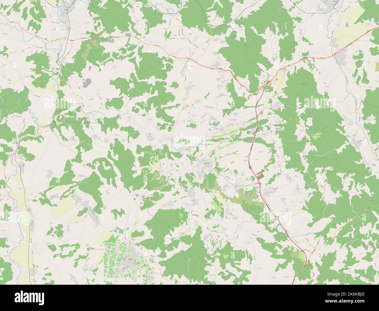 Malisheve, municipality of Kosovo. Open Street Map Stock Photo - Alamy