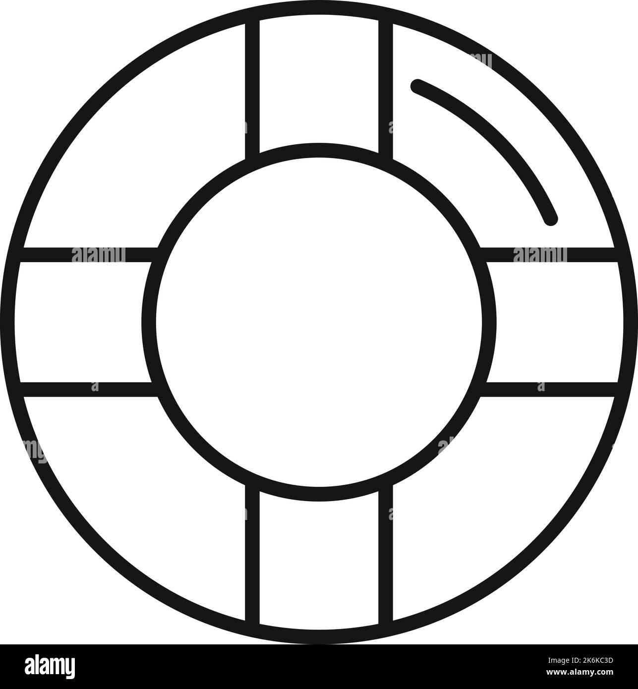 Pool inflatable ring icon outline vector. Water construction. Summer ...