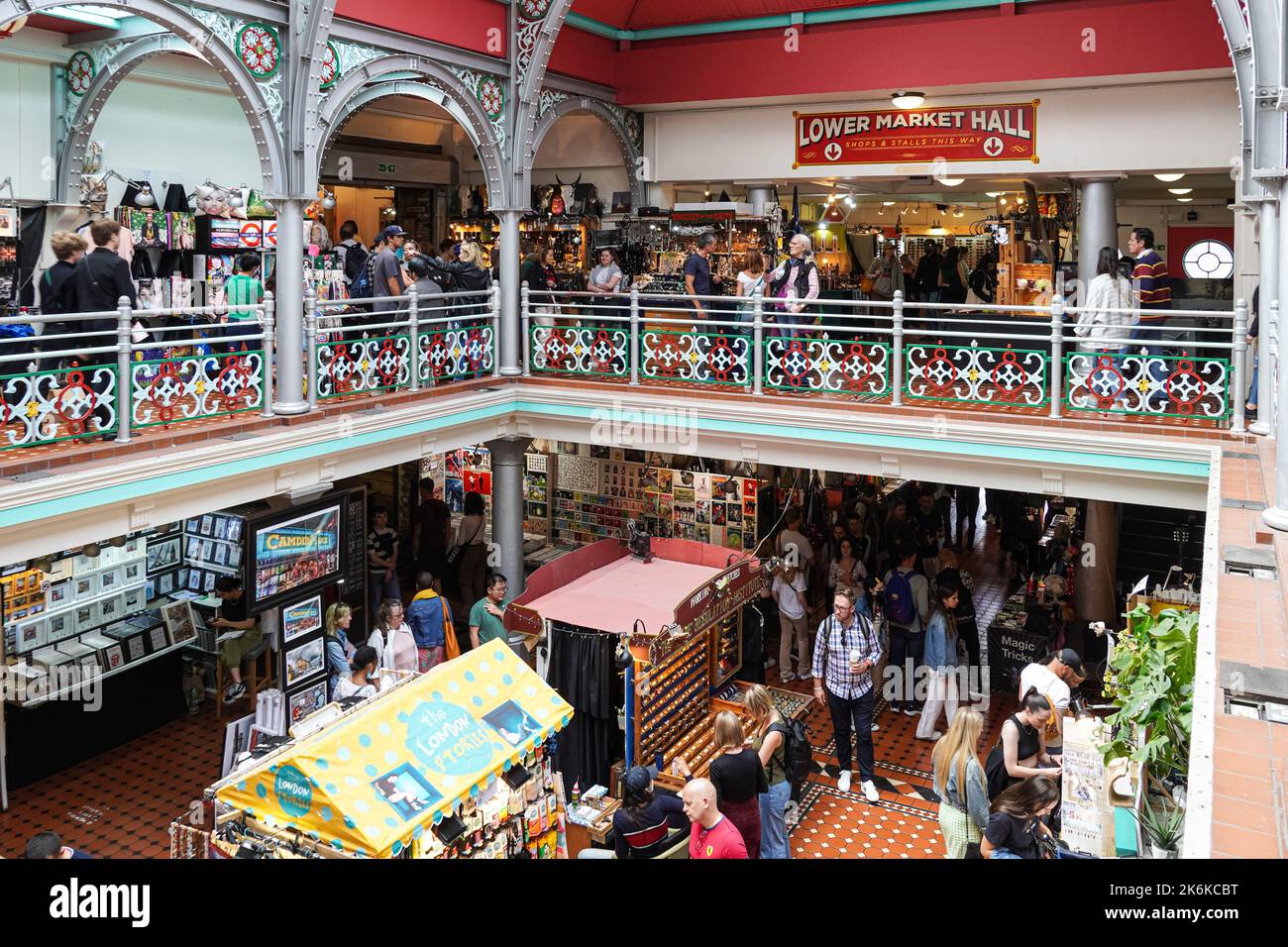 Vintage and artisan shops and stalls in Camden Market, Camden Town ...