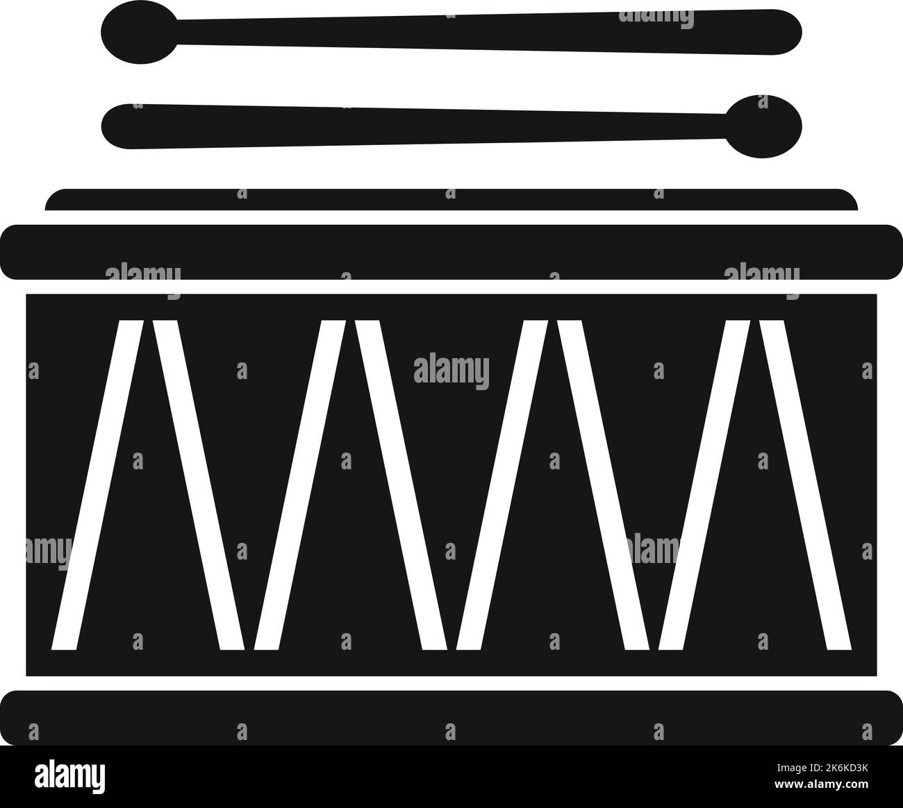 Roll drum icon simple vector. Music instrument. Acoustic snare Stock ...