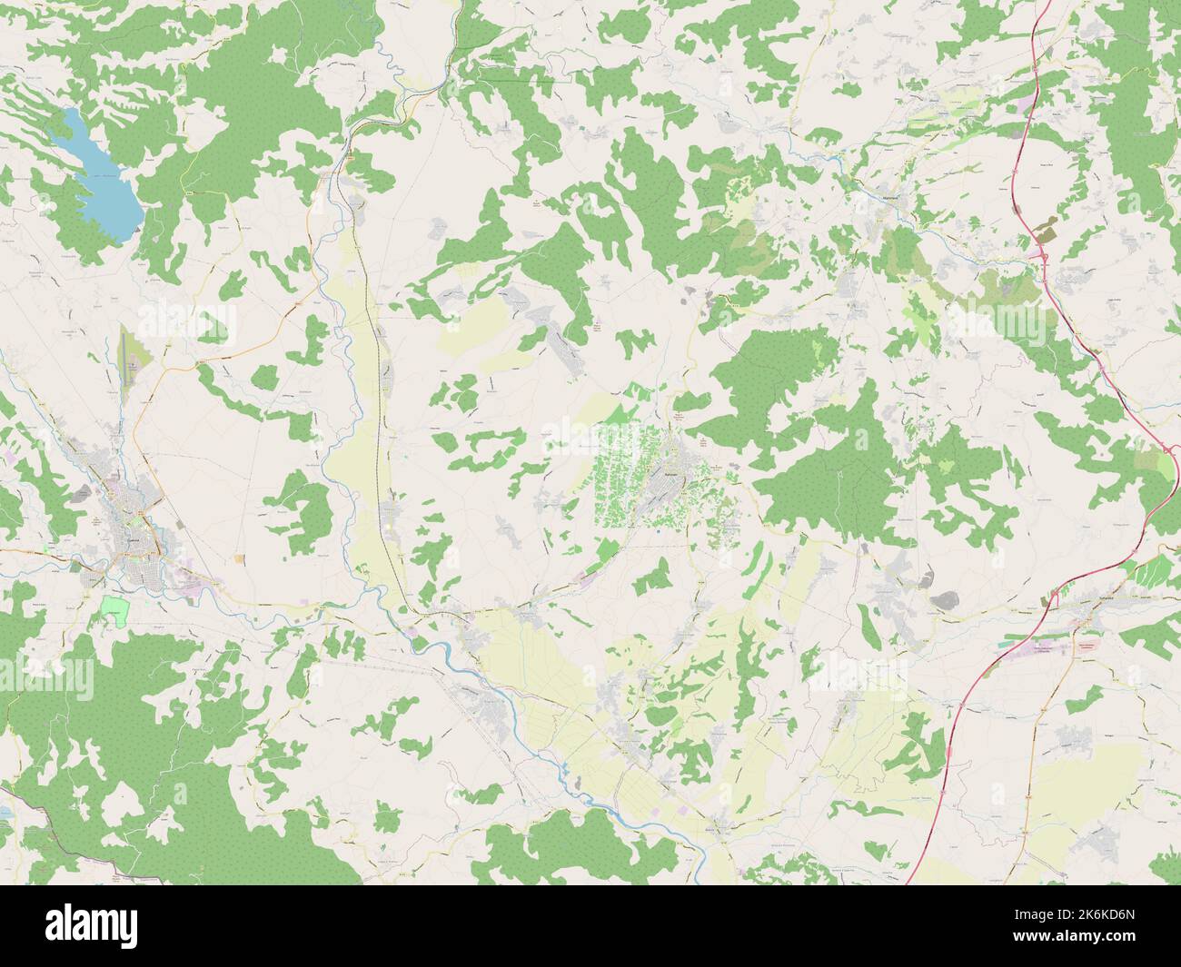 Rahovec, municipality of Kosovo. Open Street Map Stock Photo - Alamy