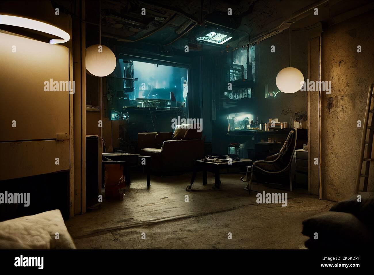 Cyberpunk interior hi-res stock photography and images - Alamy