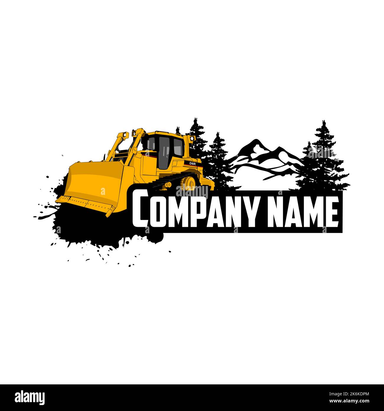 Construction tractor vector logo design Cut Out Stock Images & Pictures ...