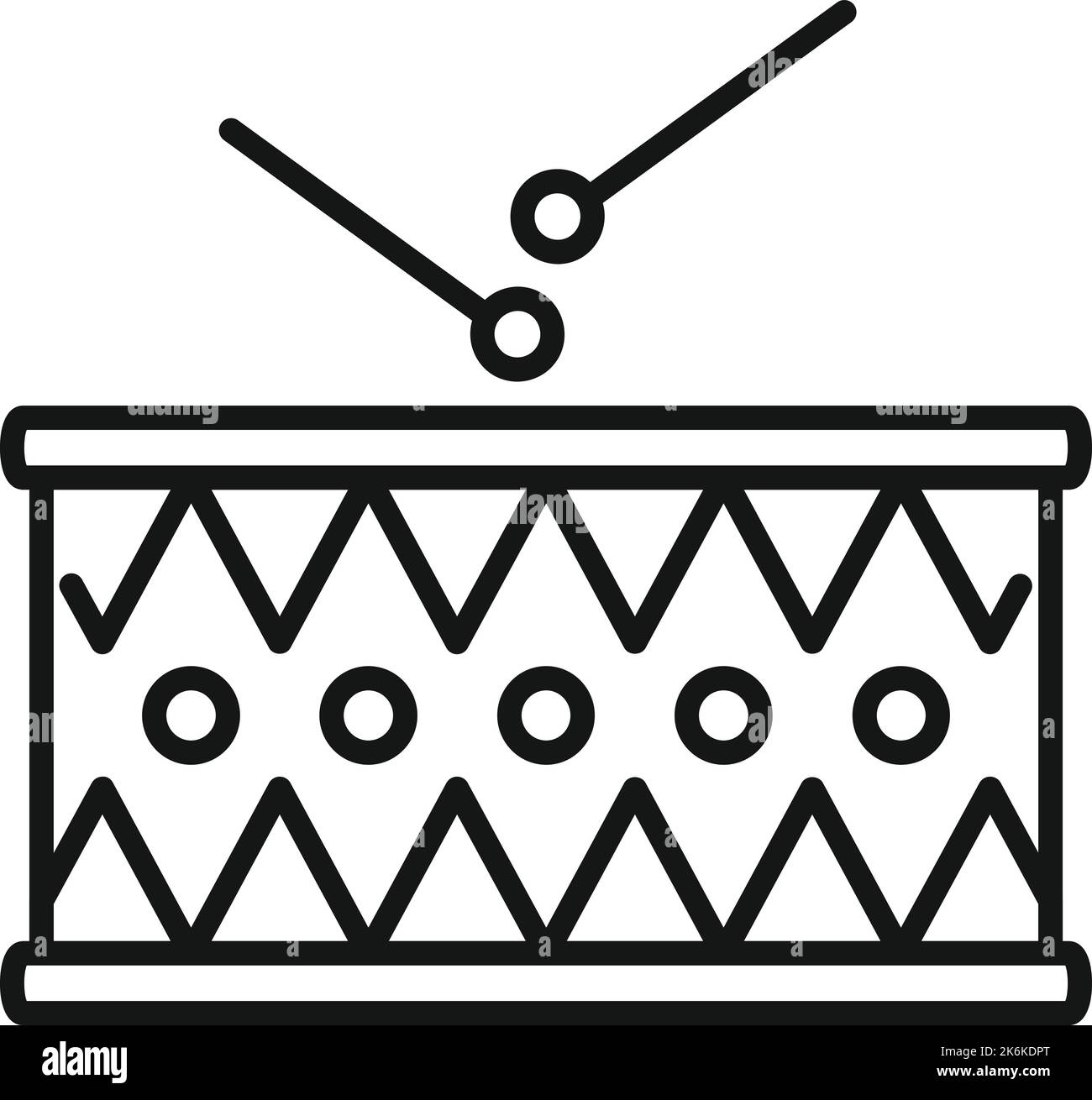 Drum percussion icon outline vector. Music kit. Drummer instrument ...