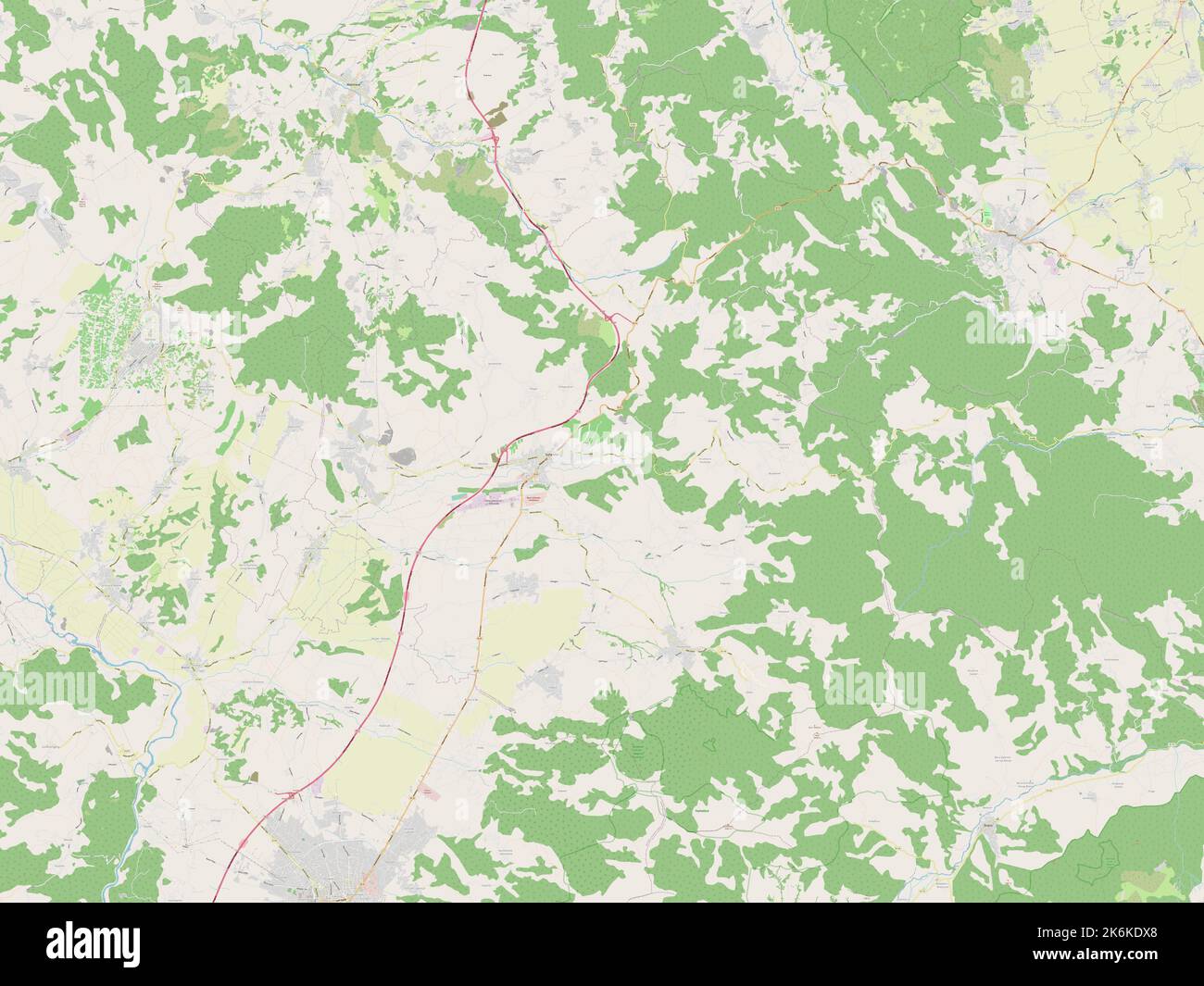 Suhareka, municipality of Kosovo. Open Street Map Stock Photo - Alamy