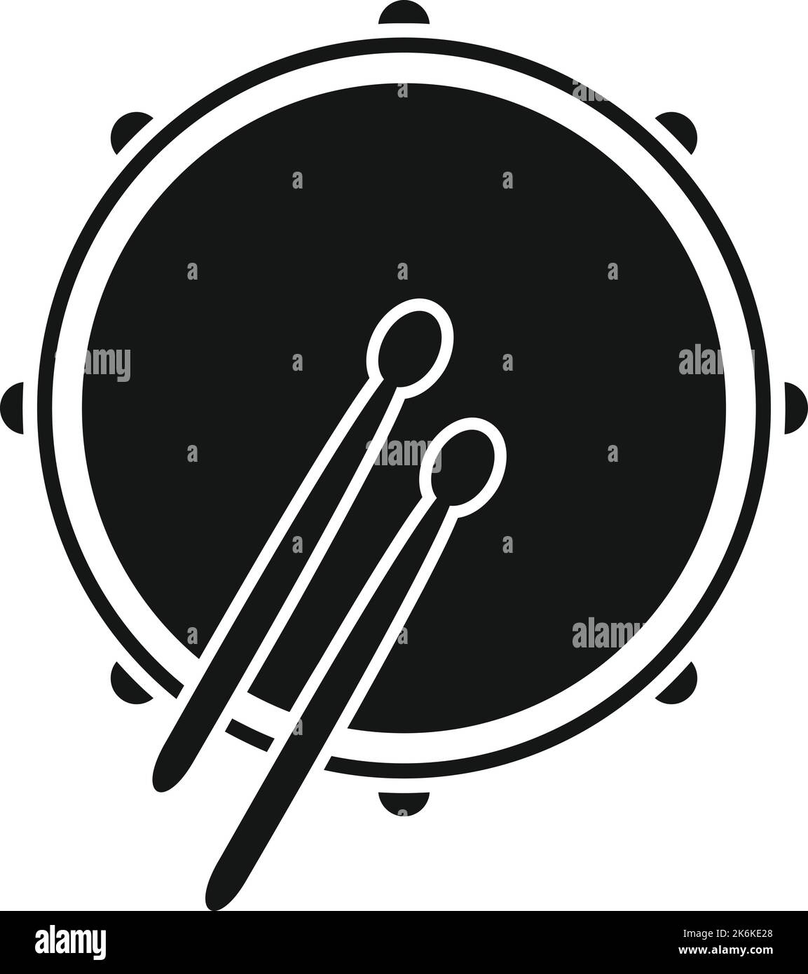 Top view drum icon simple vector. Music kit. Acoustic percussion Stock ...