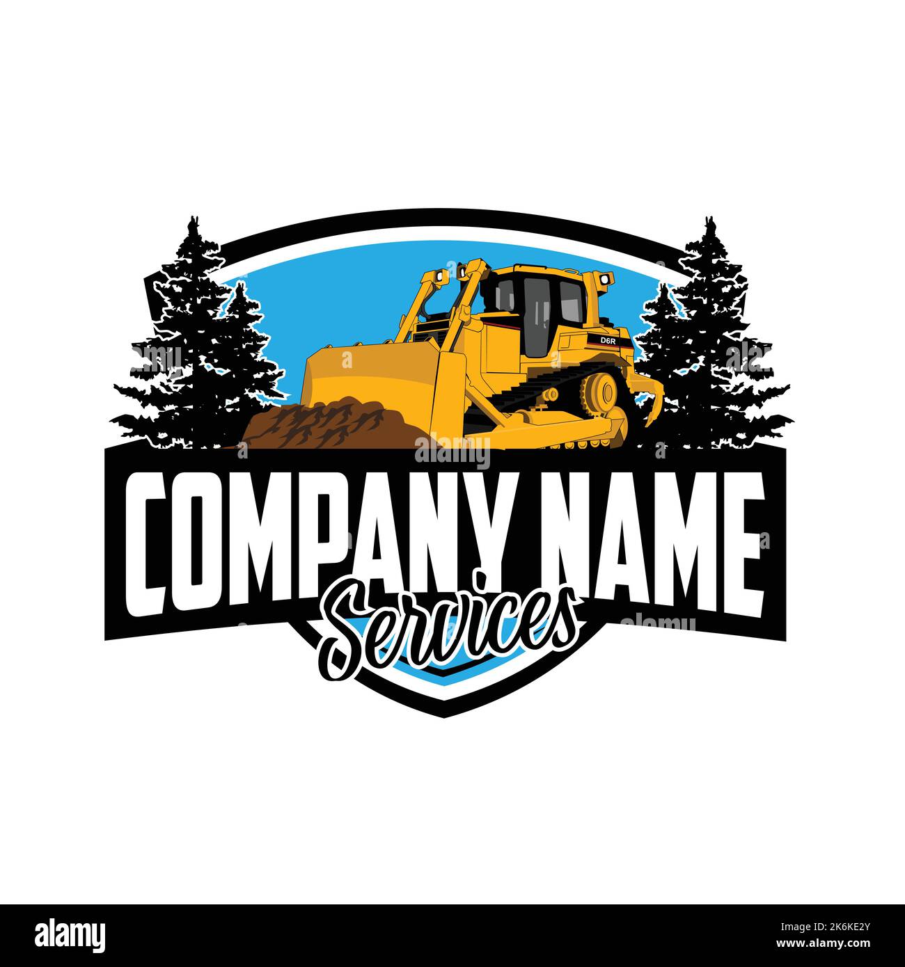 Heavy equipment logo badge vector Stock Vector Image & Art - Alamy