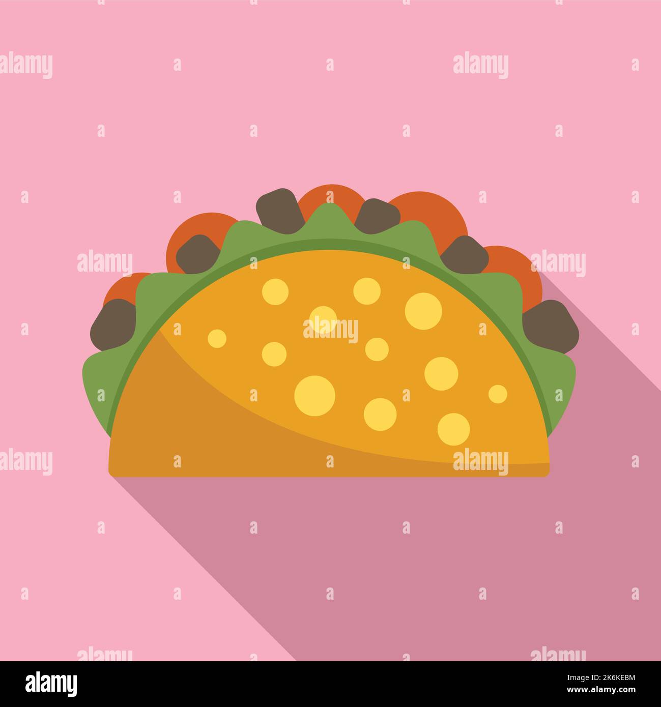 Tortilla icon flat vector. Mexico food. Tacos beef Stock Vector Image ...
