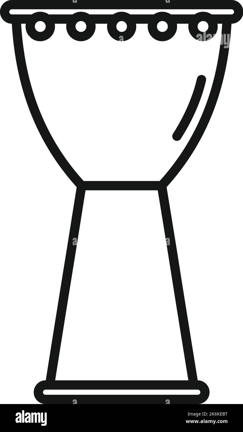 Top view drum icon outline vector. Music kit. Acoustic percussion Stock ...