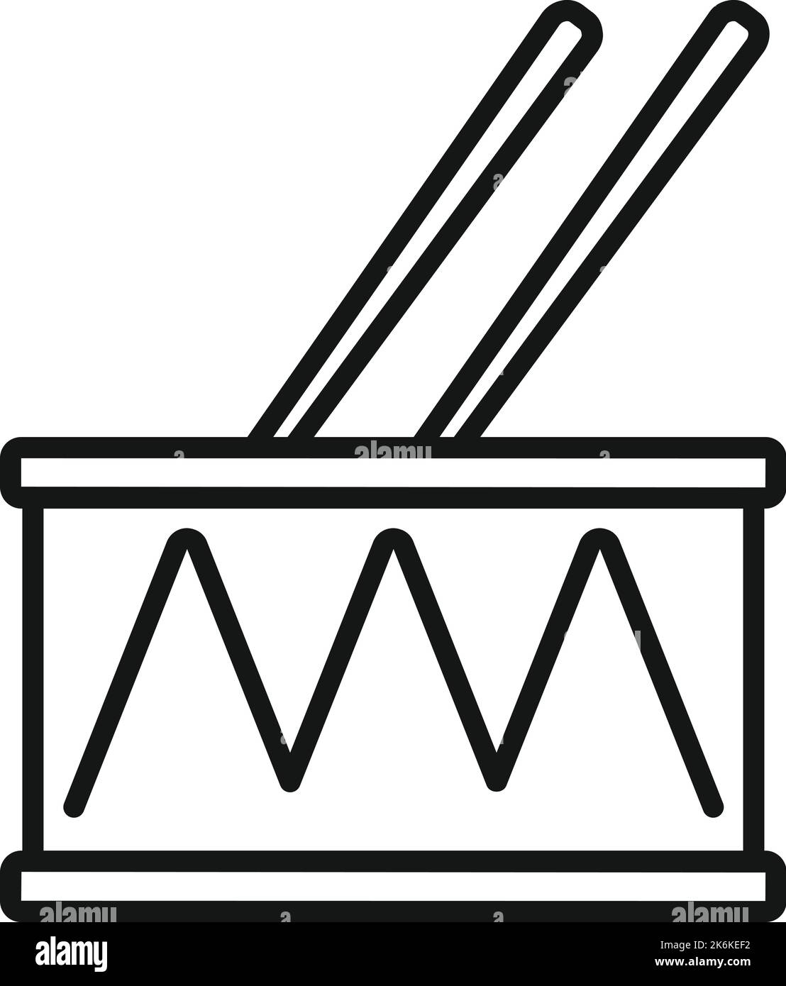 Musical drum icon outline vector. Kit instrument. Concert carnival ...