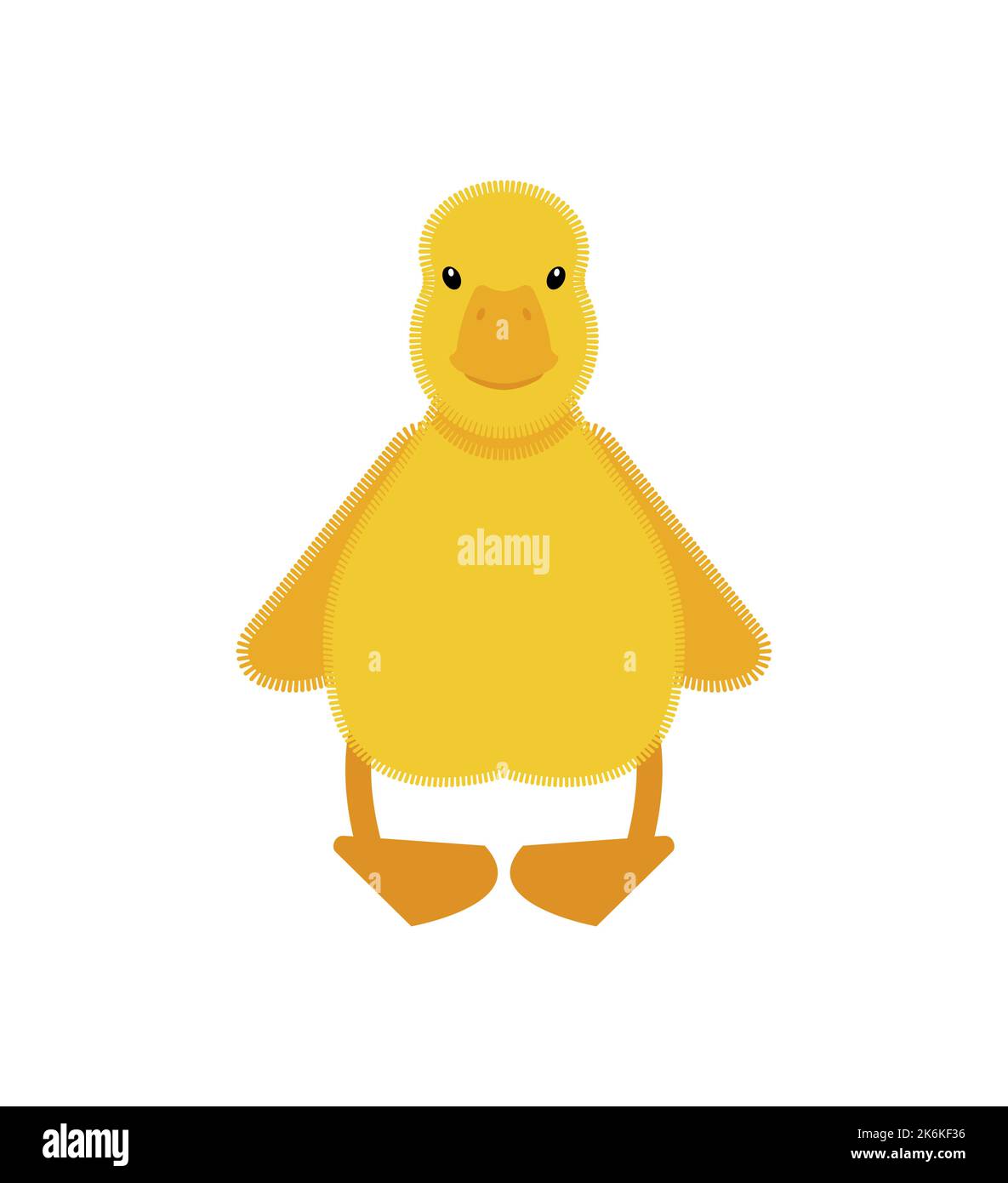 Duckling isolated. little duck Vector illustration Stock Vector Image ...