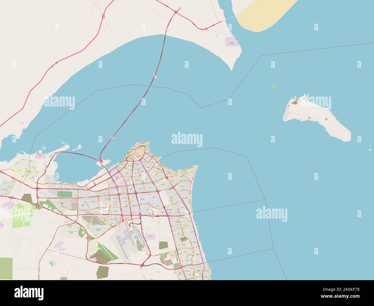 Al Asimah, province of Kuwait. Open Street Map Stock Photo - Alamy