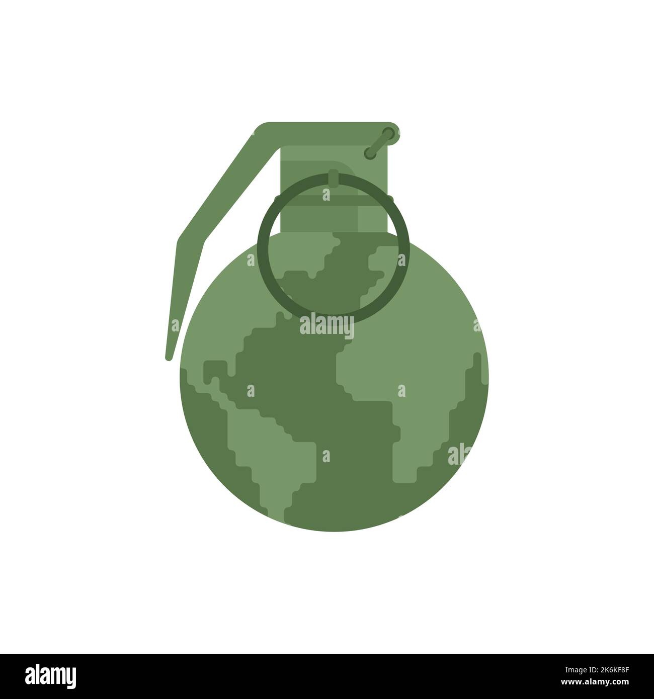 Planet earth grenade. Earth explosive. Vector illustration Stock Vector ...