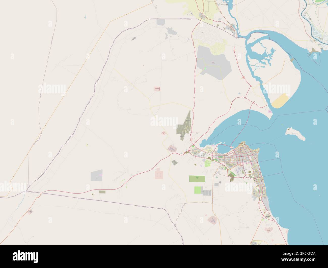Al Jahrah, province of Kuwait. Open Street Map Stock Photo - Alamy