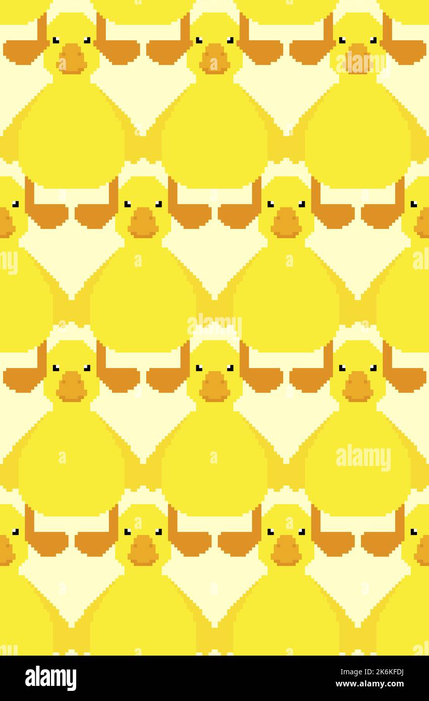 Duckling Pixel art Pattern seamless . little duck 8 bit Background ... Duckling Pixel art Pattern seamless . little duck 8 bit Background ...
