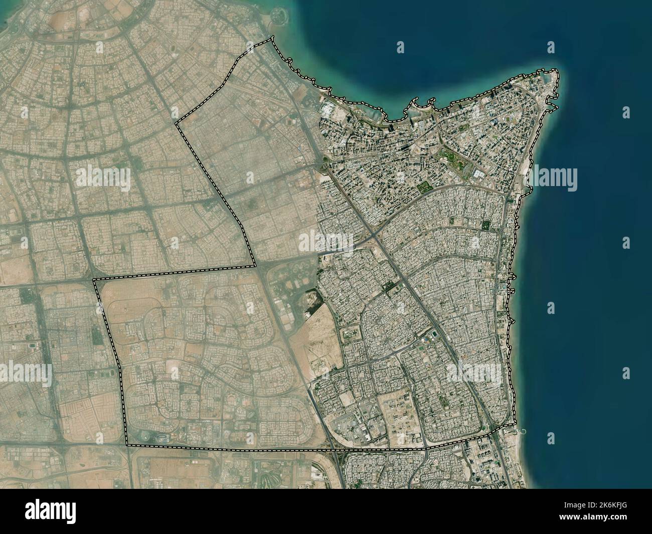 Kuwait map satellite geography hi-res stock photography and images - Alamy