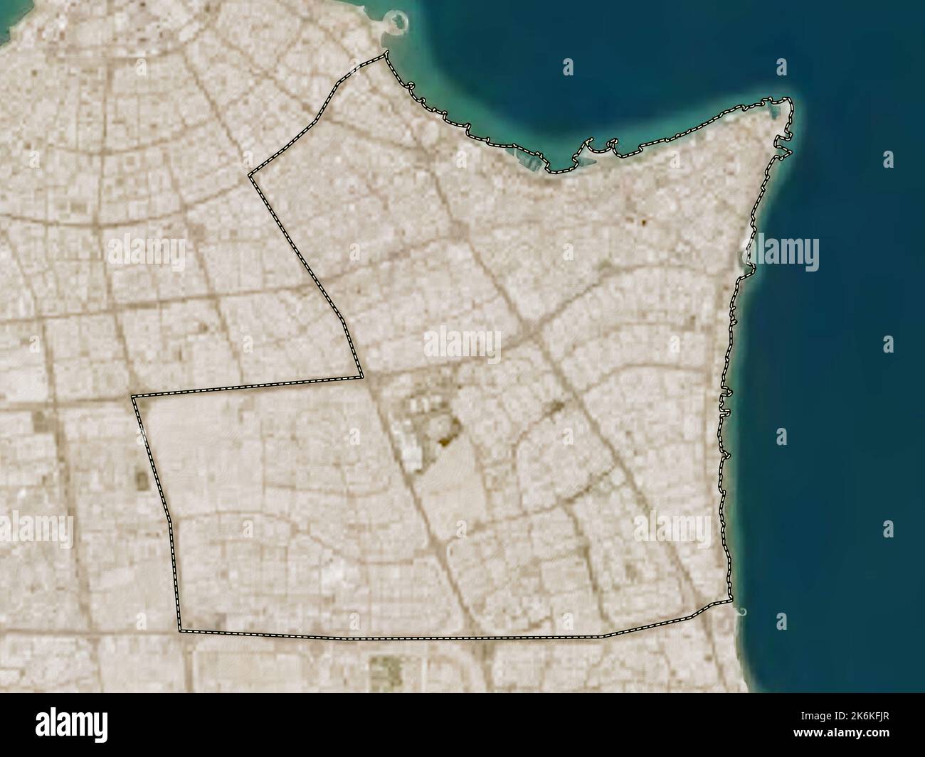 Kuwait map satellite geography hi-res stock photography and images - Alamy