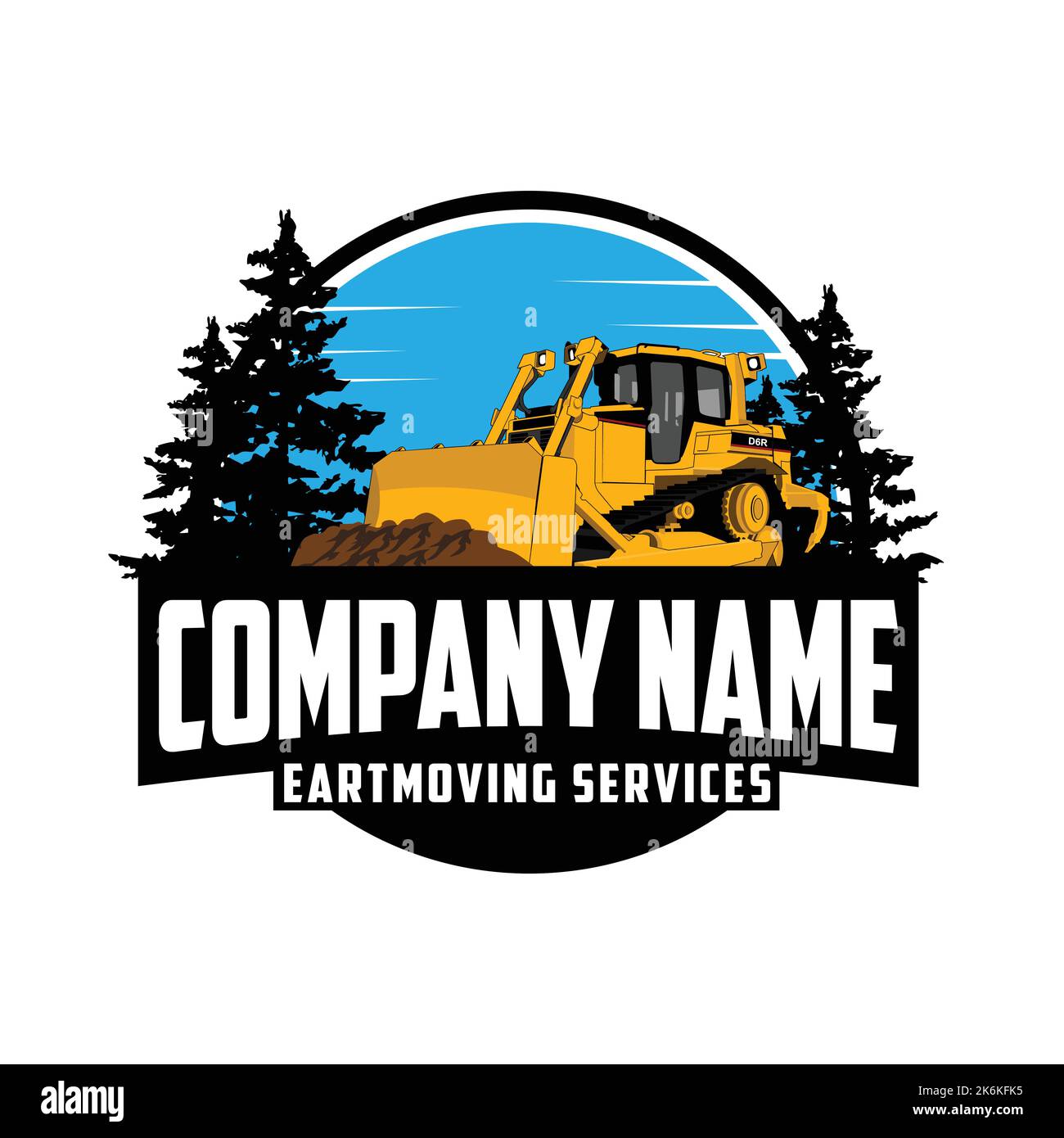 Heavy equipment circle logo template vector Stock Vector Image & Art ...