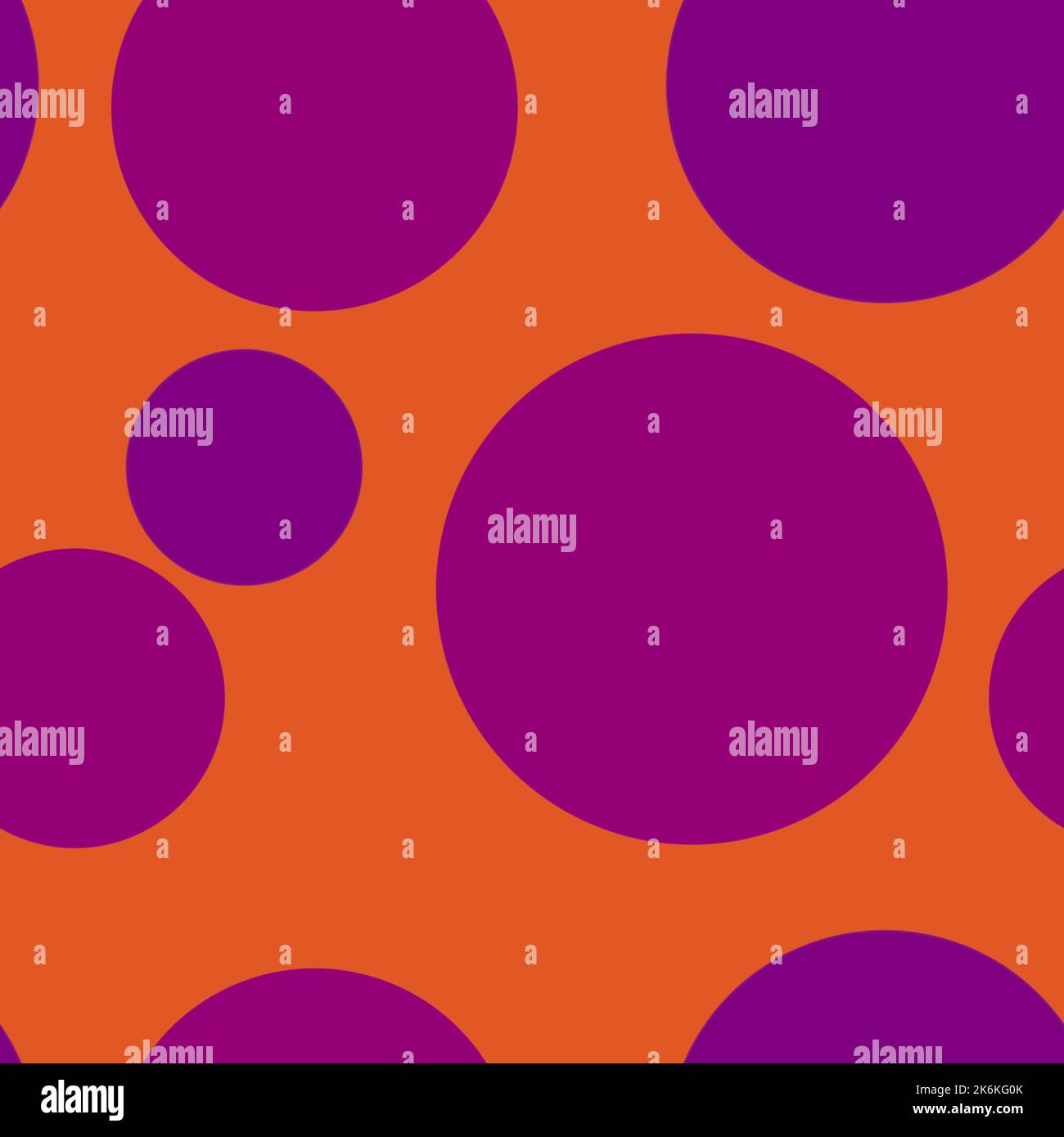 Abstract seamless pattern with colorful lilac different balls on orange ...