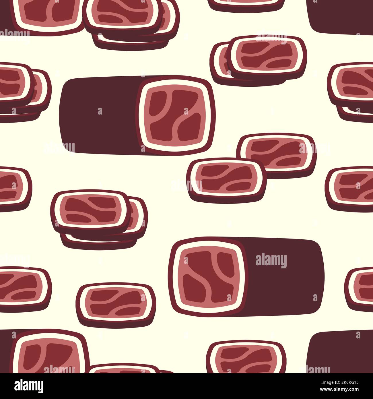 Jerky dry-cured sausage Pattern seamless . sujuk meat delicacy ...