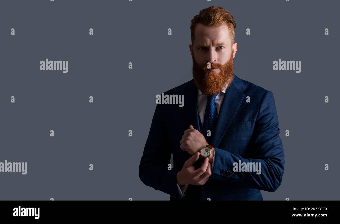 studio shot of business man in formalwear. suit and tie formalwear of ...
