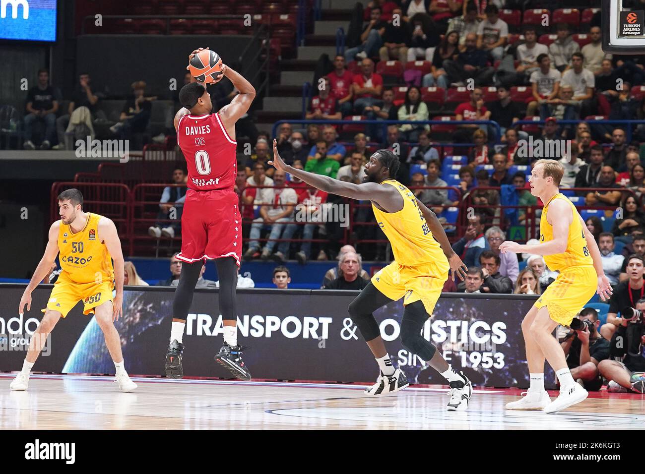 Milan, Italy. 14th Oct, 2022. Brandon Davies (Ea7 Emporio Armani Milano ...