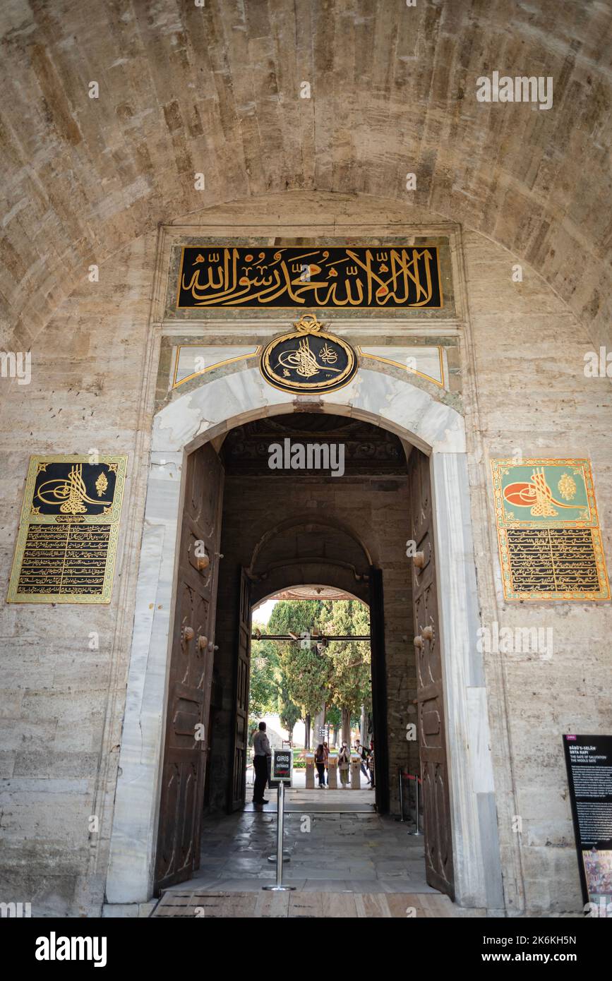 istanbul, Turkey - August 11 2021 : People are visiting The gate of ...