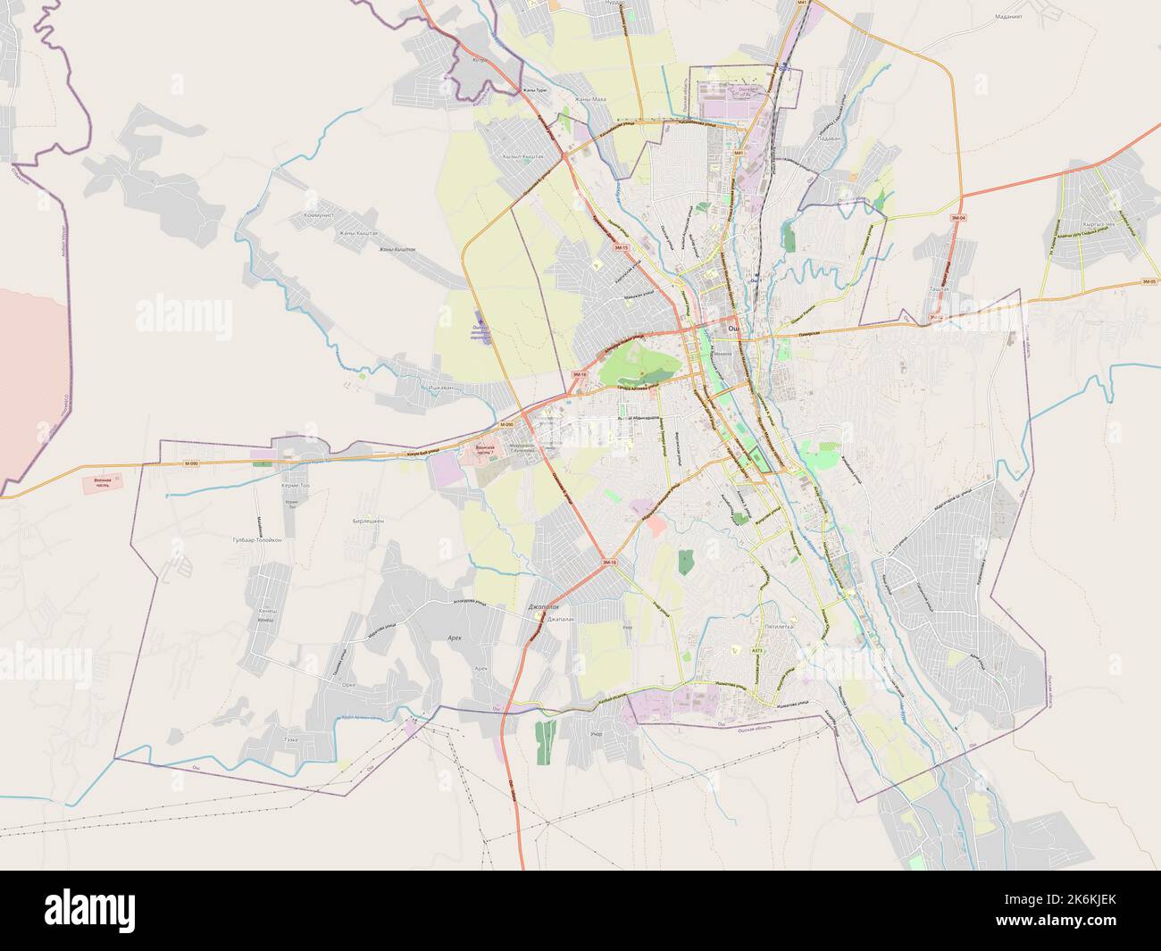 Osh City, city of Kyrgyzstan. Open Street Map Stock Photo - Alamy