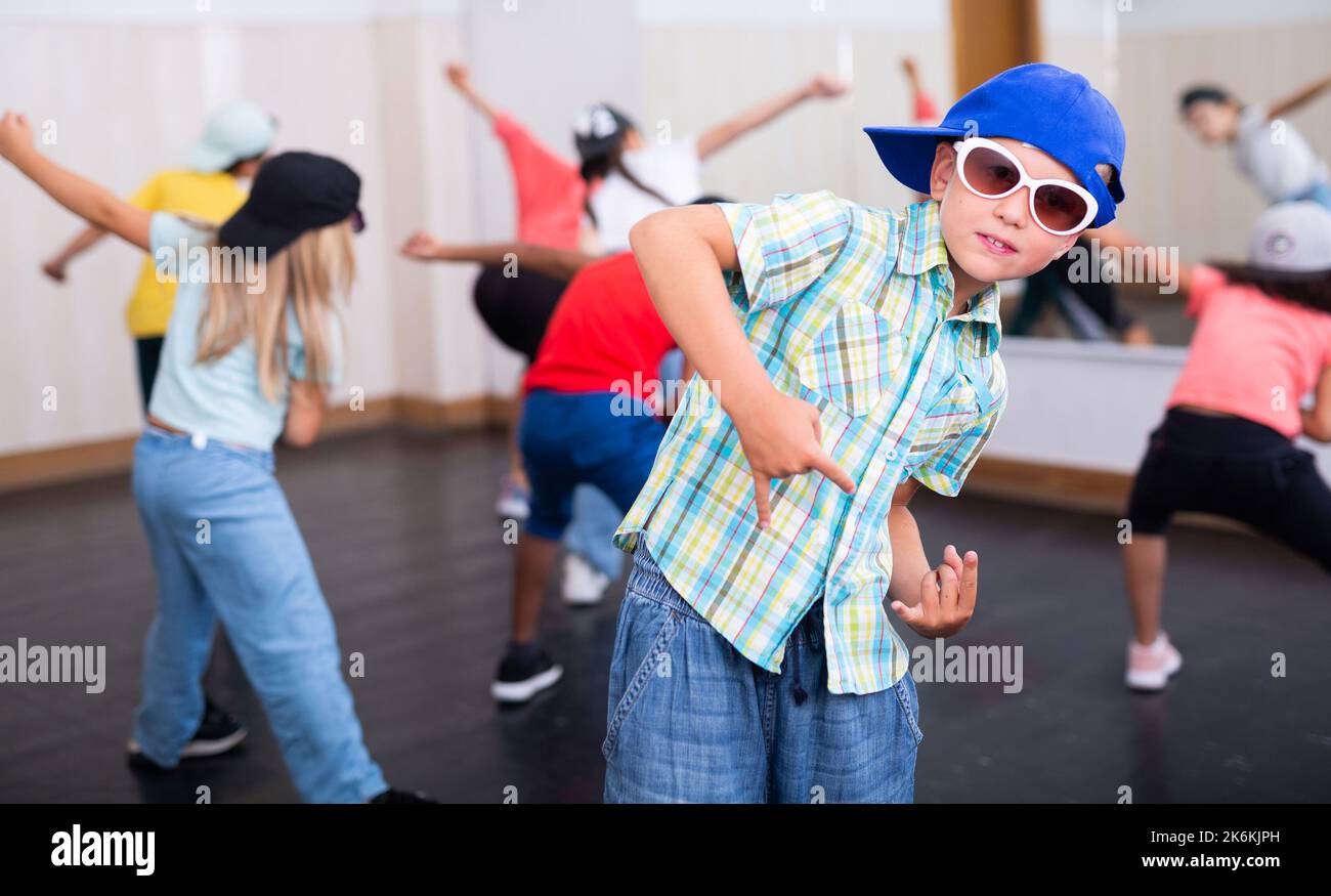 Boy hip-hop dancer posing at studio Stock Photo - Alamy