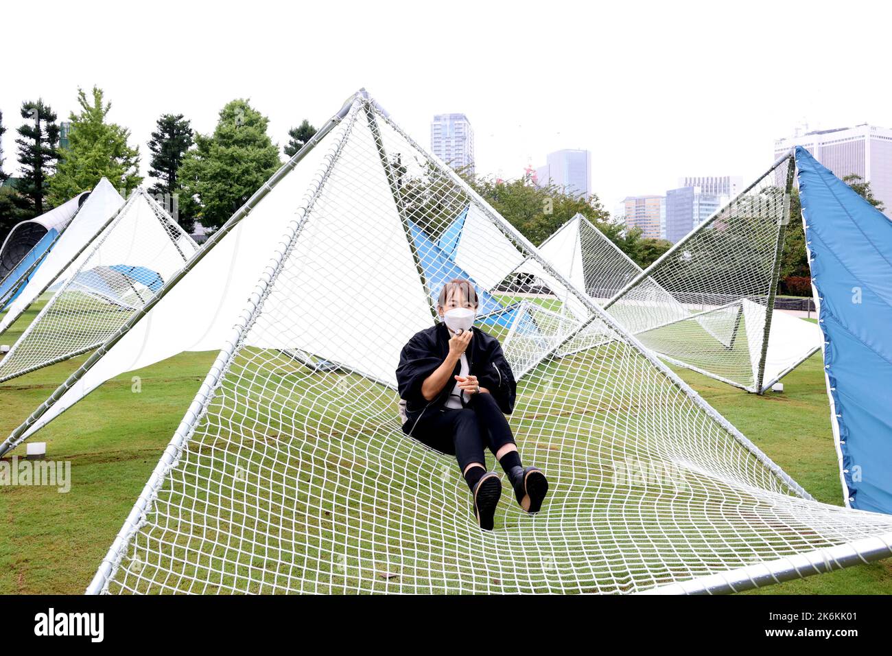 Tokyo, Japan. 14th Oct, 2022. Japanese architect Yuko Nagayama displays ...