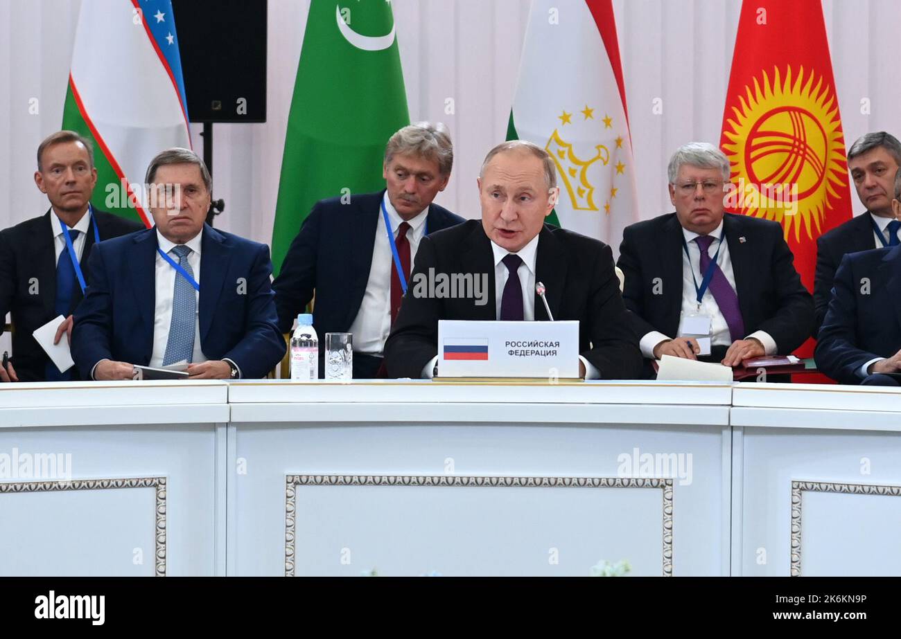 Astana Kazakhstan 14th Oct 2022 Russian President Vladimir Putin