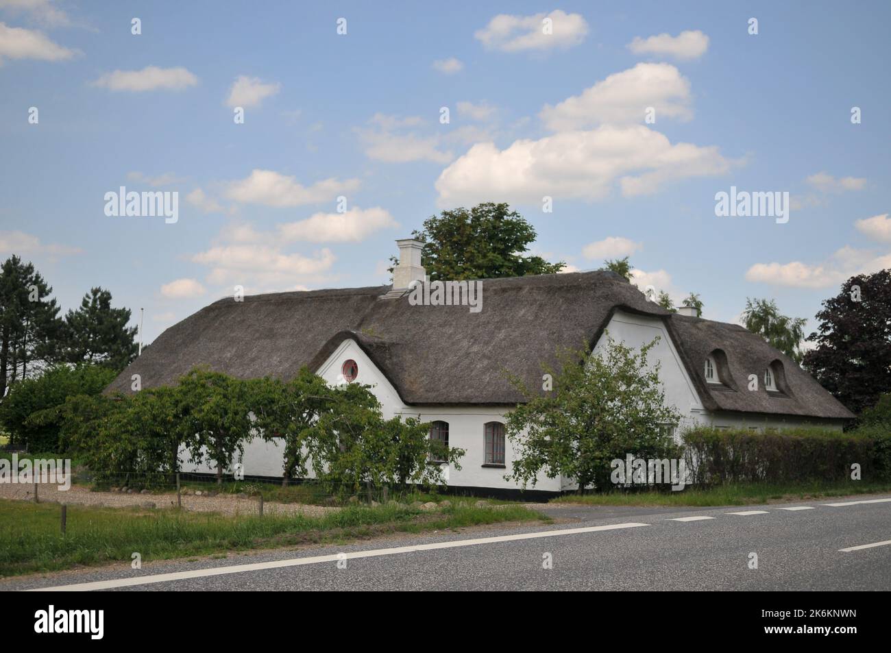 BILLUM, DENMARK- 28/JUNE/2010: Old classical traditional danish country ...