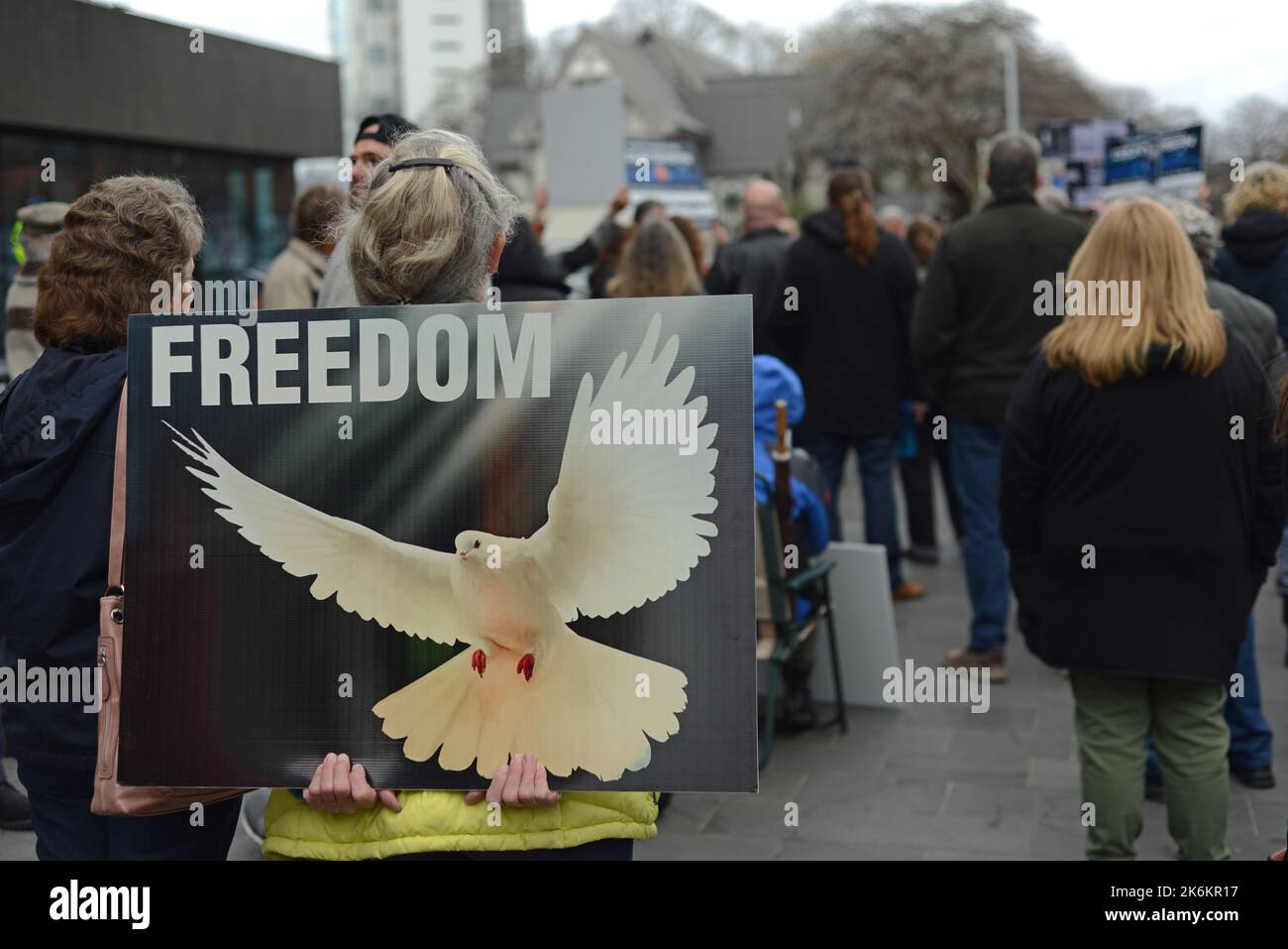 CHRISTCHURCH, NEW ZEALAND, SEPTEMBER 21, 2022, Supporters of ...