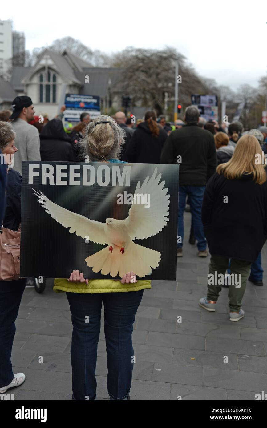 CHRISTCHURCH, NEW ZEALAND, SEPTEMBER 21, 2022, Supporters of ...