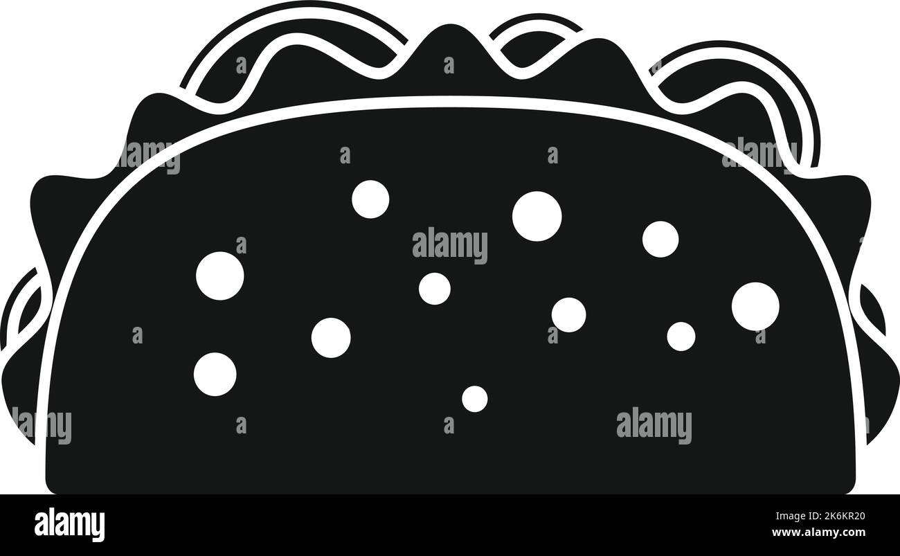 Mexican taco icon simple vector. Tortilla food. Tacos menu Stock Vector ...