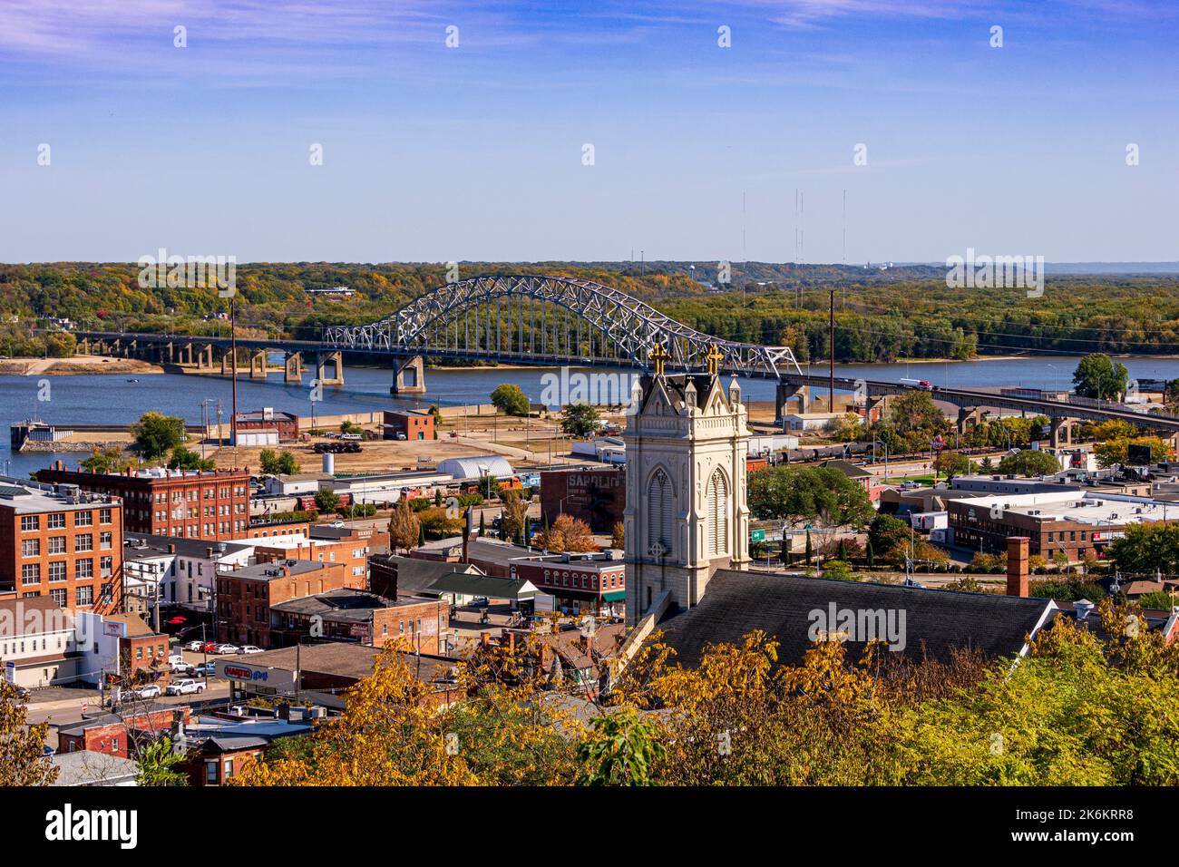 Dubuque, IA, United States - October 8, 2022: Julien Dubuque Bridge ...