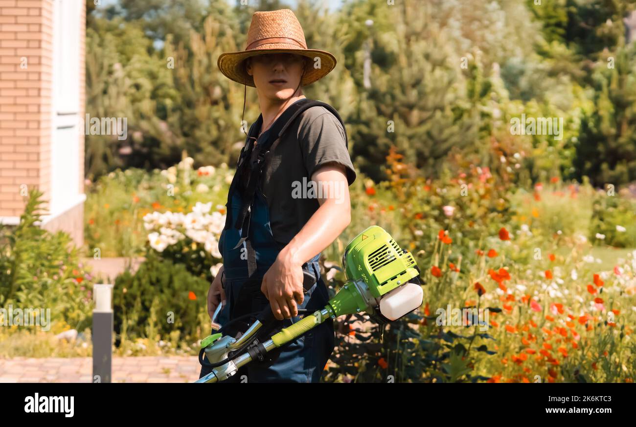 Backyard garden maintenance caucasian hi-res stock photography and images - Alamy