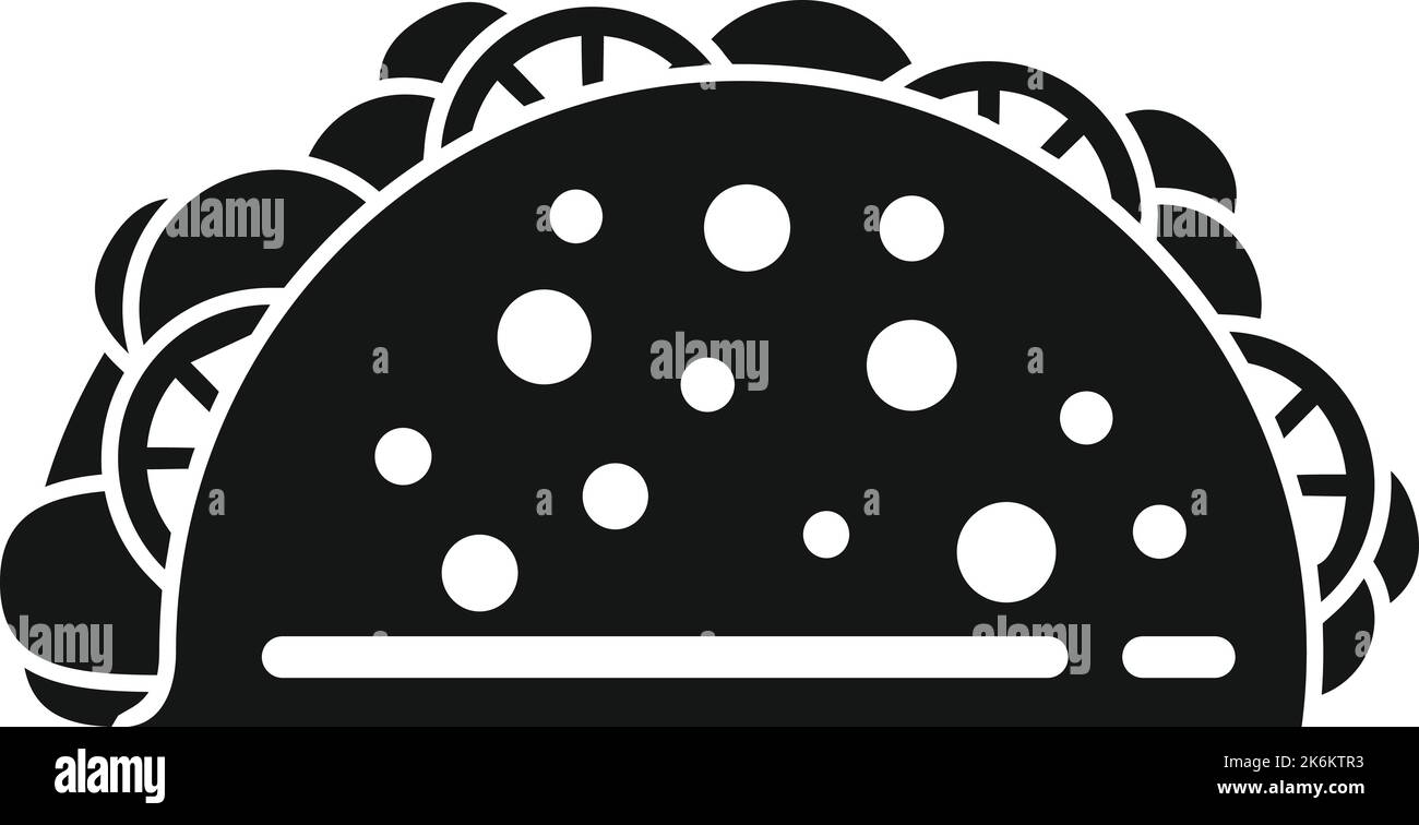 Mexico taco icon simple vector. Tortilla food. Tacos beef Stock Vector ...