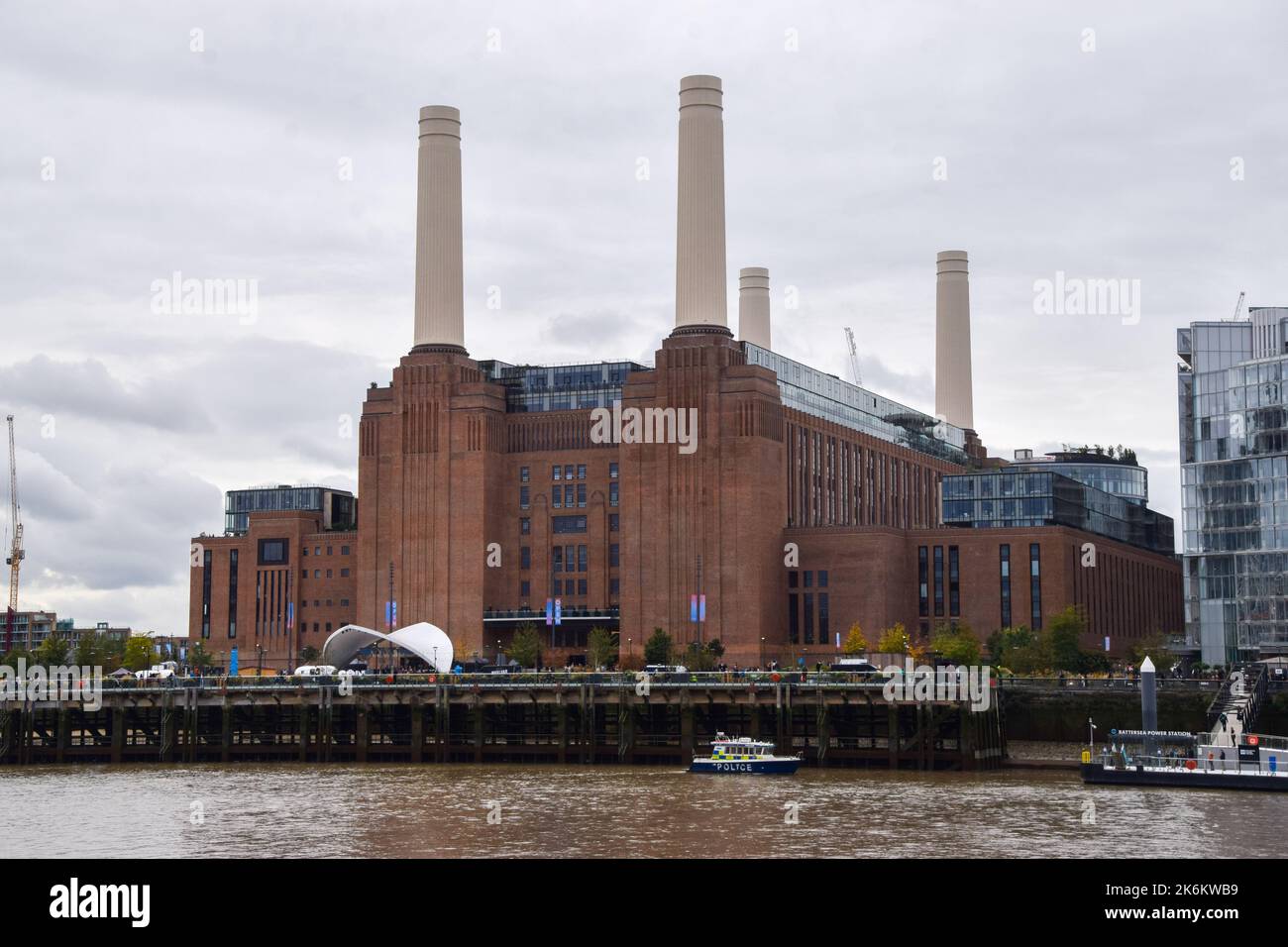 London, UK. 14th Oct, 2022. General view of Battersea Power Station as ...