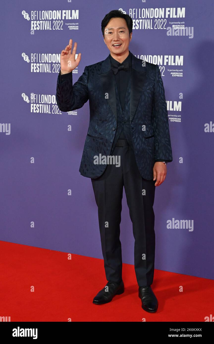 London, UK. 14th Oct, 2022. Park Hae-il is a South Korean actor arrive ...