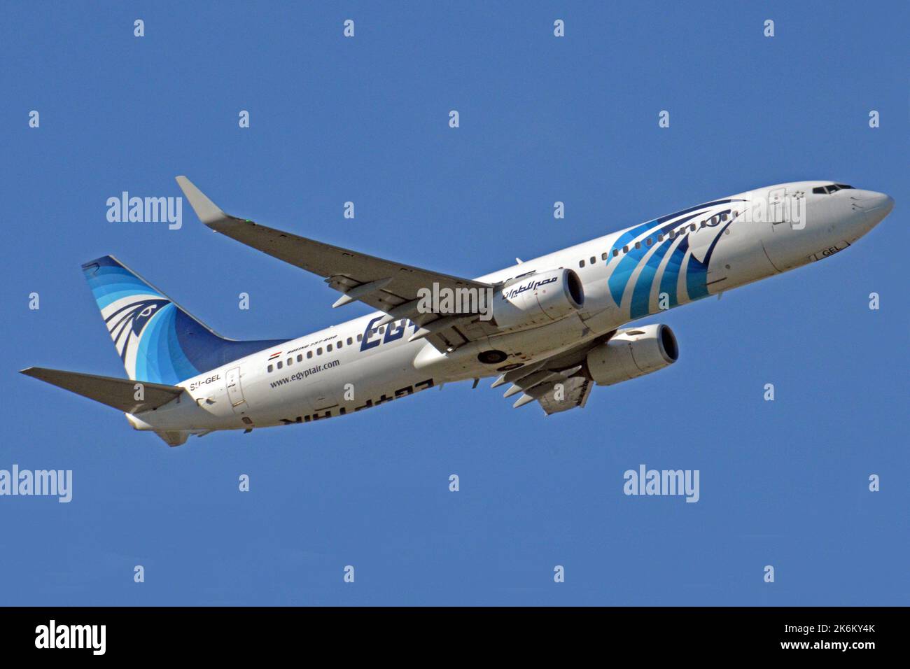 Germany, Bavaria, Munich: SU-GEL Boeing 737-800 (c/n 63804) of Egyptair ...